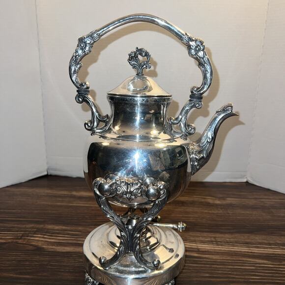 Dining | Vintage Sheridan Silverplate Tilting Teapot With An Ornate ...